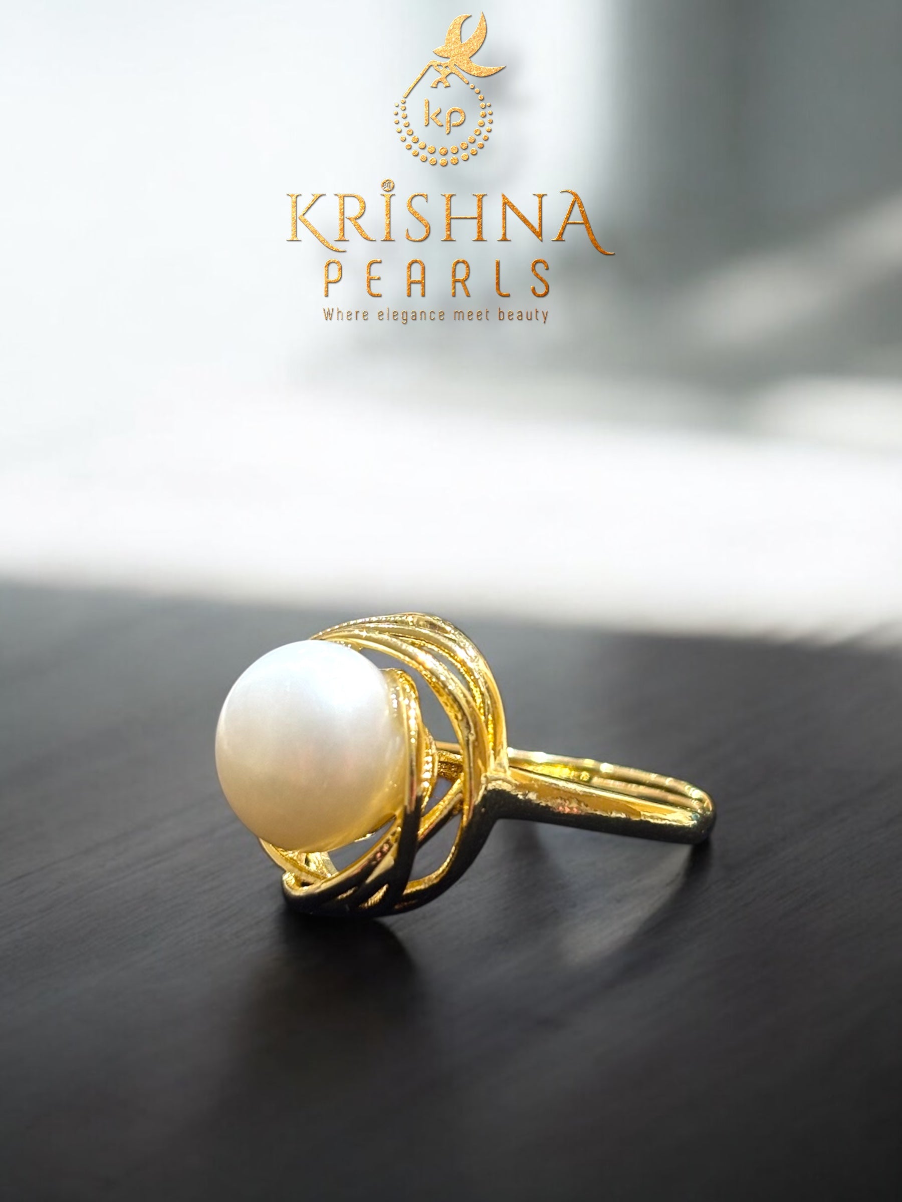 Infinity Big Pearl Finger Ring Adjustable Size – Sri Krishna Pearls