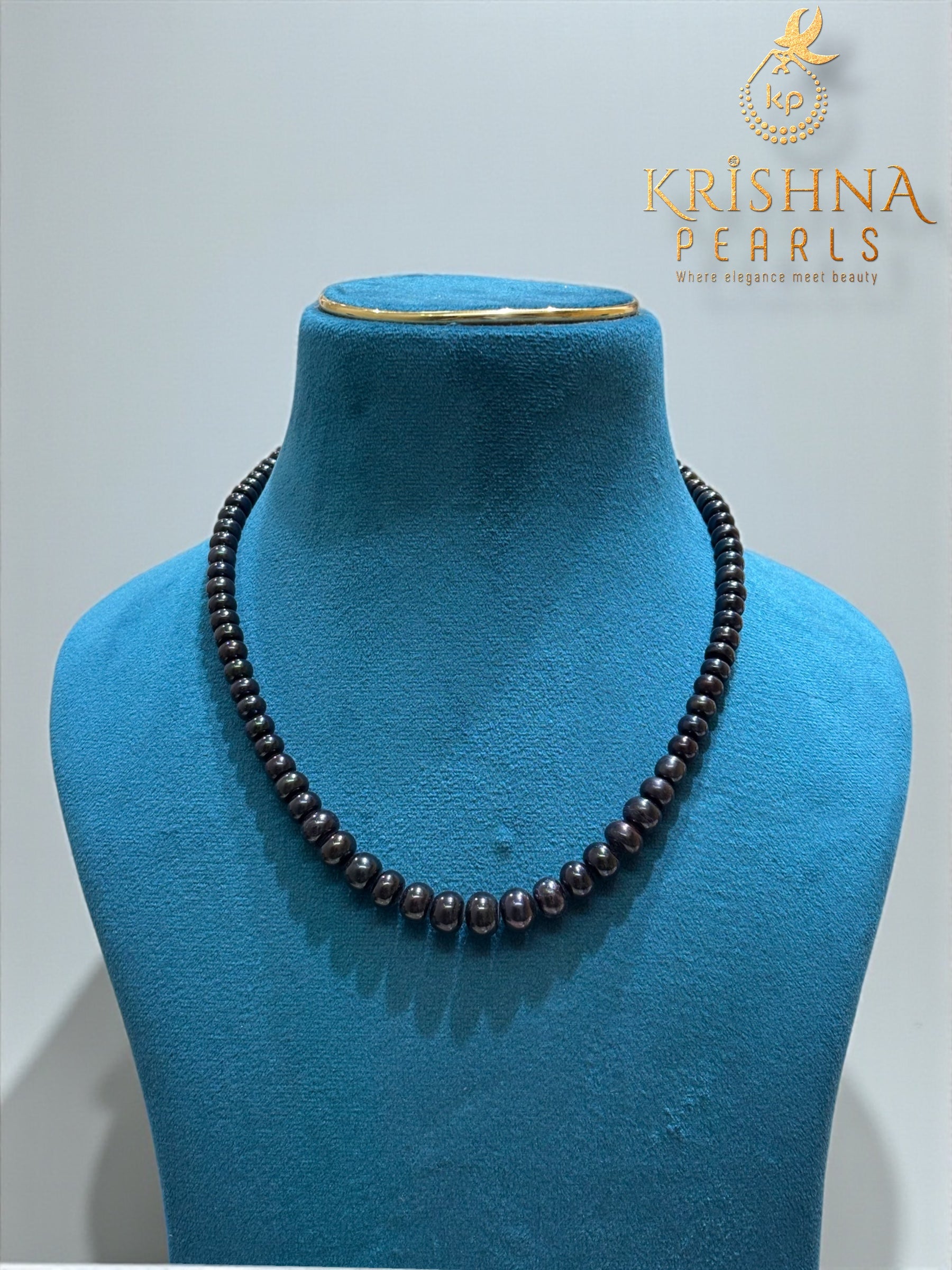 Black Graduation Pearl Necklace – Sri Krishna Pearls