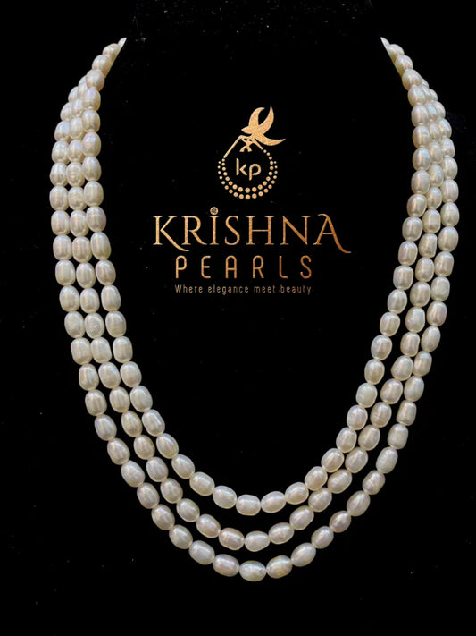 Sri Krishna Pearls: Buy Plain White Pearl Set Online in India